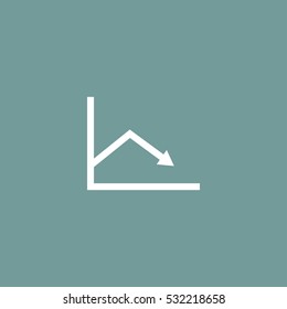 Line Graph Down Arrow Decrease Icon Stock Vector (Royalty Free ...