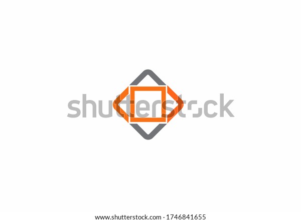 Line Square Shape Vector Logo Icon Stock Vector (Royalty Free ...