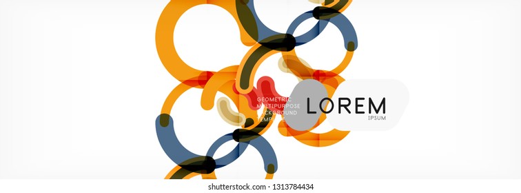 Linear Design Circle Background Vector Modern Stock Vector (Royalty ...