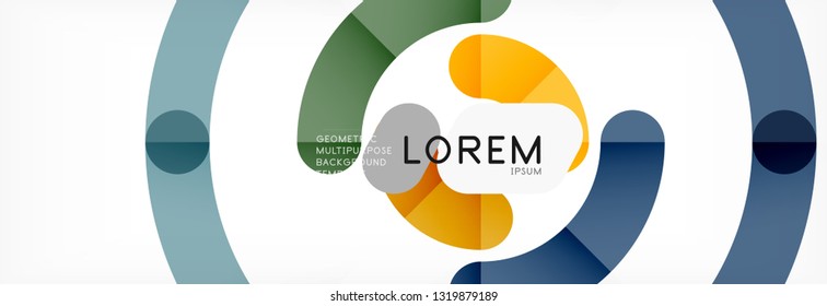 Linear Design Circle Background Vector Modern Stock Vector (Royalty ...
