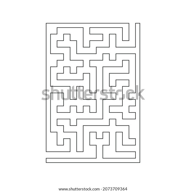 Linear Difficult Maze Game Vector Illustration Stock Vector (Royalty ...
