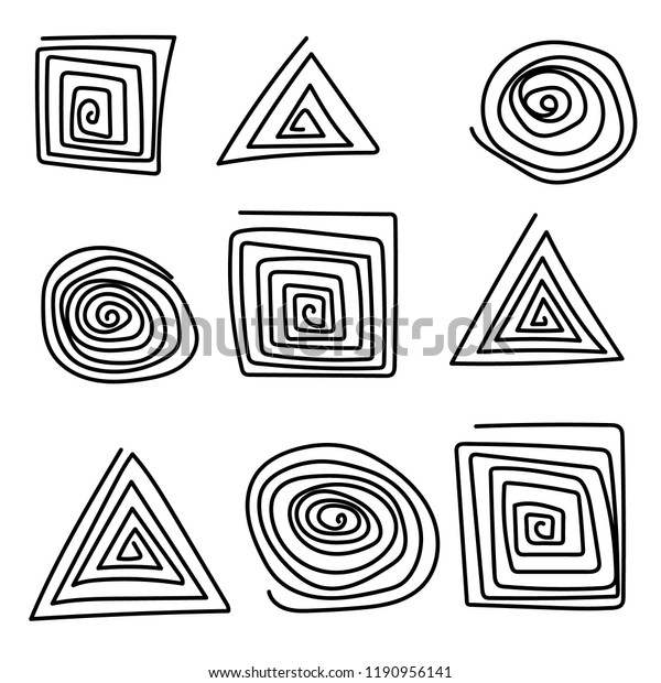 Linear Figure Stock Vector (Royalty Free) 1190956141 | Shutterstock
