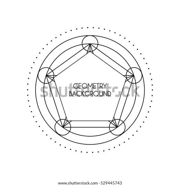 Linear Geometry Background Vector Lineart Symbol Stock Vector (Royalty ...