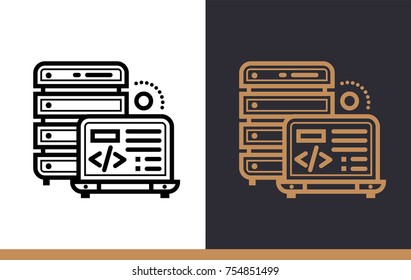 Linear Icon Database Data Science Technology Stock Vector (Royalty Free) 754851499 | Shutterstock