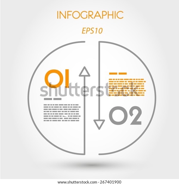 Linear Infographic Half Ring Infographic Concept Stock Vector (Royalty ...