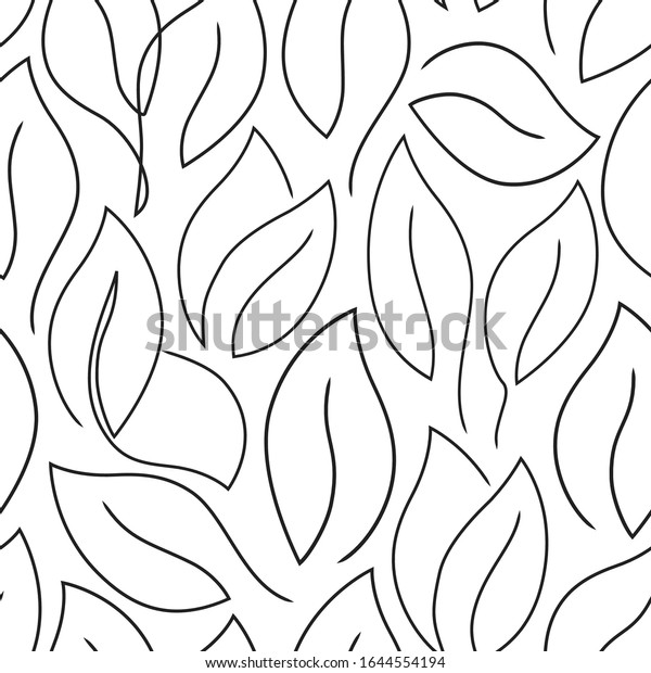 Linear Leaves Seamless Pattern Spring Surface Stock Vector (Royalty ...