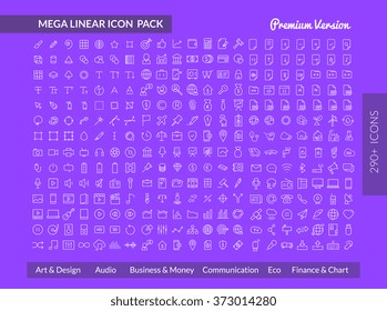 Linear Mega Pack Outline Web Icons Stock Vector (Royalty Free ...
