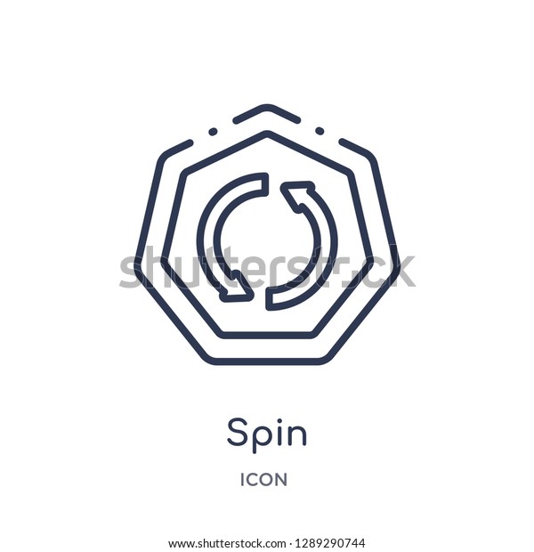 Linear Spin Icon Arrows Outline Collection Stock Vector (Royalty Free ...