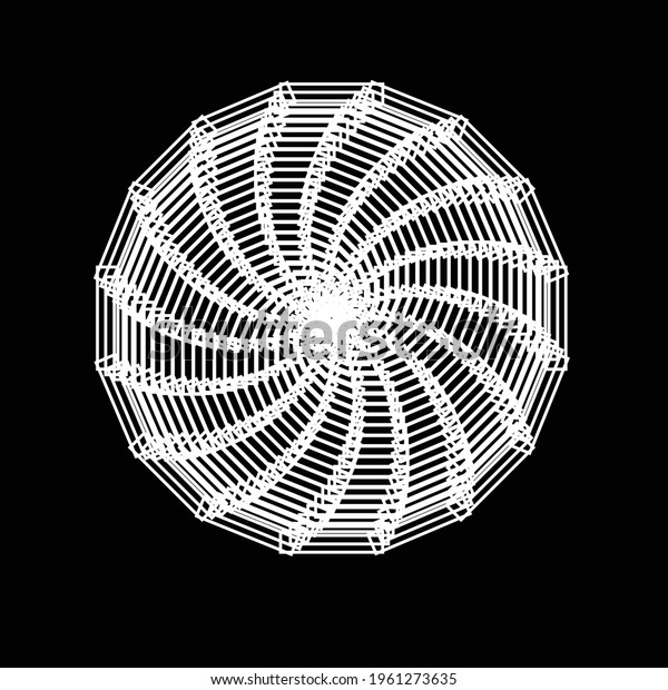 Lines Rectangles Form Spiral Vector Illustration Stock Vector (Royalty ...