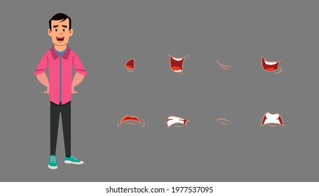 Lip Sync Collection Set Different Emotions: vetor stock (livre de ...