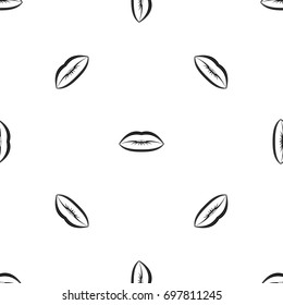 Lips Lines Drawn Around Pattern Repeat Stock Vector (Royalty Free ...