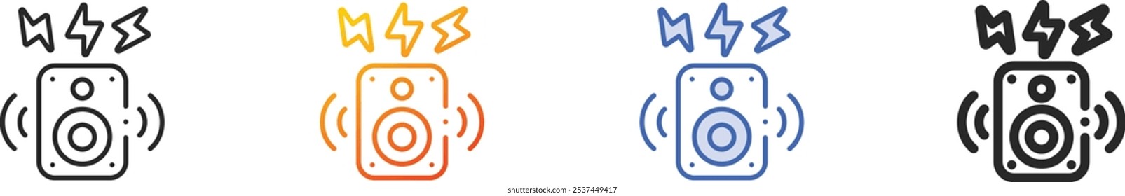 No Music Iconthin Linear Gradient Blue Stock Vector (Royalty Free ...