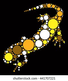 Lizard Shape Vector Design By Color Stock Vector (Royalty Free ...