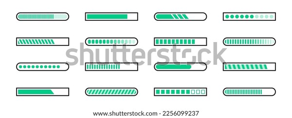 Loading Bar Icon Set Load Signs Stock Vector (Royalty Free) 2256099237 ...