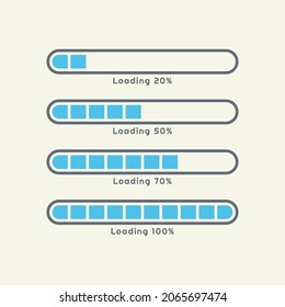 Loading Bar Loading Progress Set Load Stock Vector (Royalty Free) 1553777777 | Shutterstock