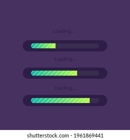 Vector Progress Loading Bar Set Process Stock Vector (Royalty Free) 758970961 | Shutterstock