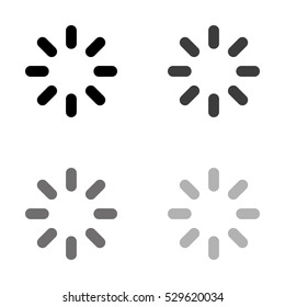 Rounded Rectangular Loading Indicator Buffering Symbols Stock Vector ...