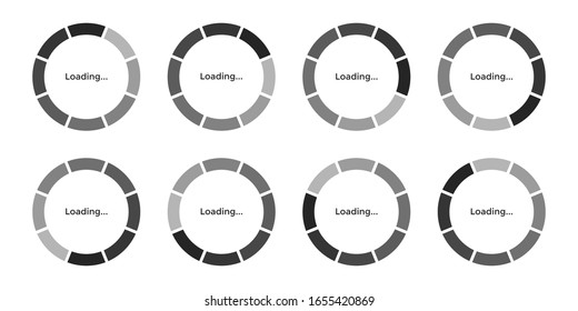 Loading Circles Shape Vector Illustration Stock Vector (Royalty Free ...