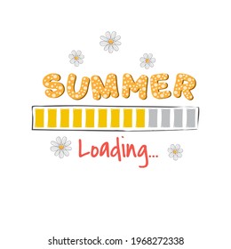 Summer Loading Hello Summer Concept Card Stock Vector (Royalty Free ...