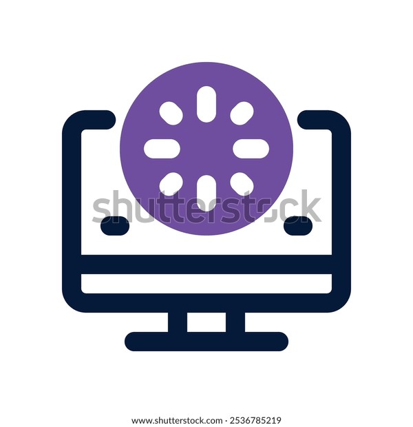 Loading Screen Icon Vector Dual Tone Stock Vector (Royalty Free ...