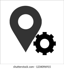 Location Map Setting Vector Icon Stock Vector (Royalty Free) 1234096915 ...
