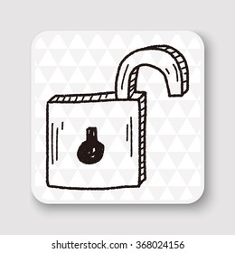 Lock Doodle Drawing Stock Illustration 402579733 | Shutterstock