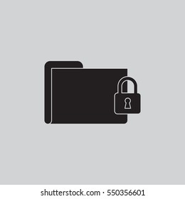 Lock Folder Icon Stock Vector (Royalty Free) 550356601 | Shutterstock