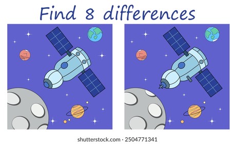Logic Puzzle Game Find 8 Differences Stock Vector (Royalty Free) 2508579297 | Shutterstock