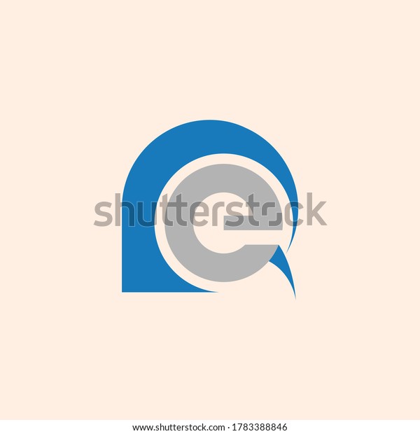 Logo Blue Color Simple Vector Template Stock Vector (Royalty Free ...