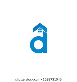 Logo Design D Vector Construction Home Stock Vector (Royalty Free ...