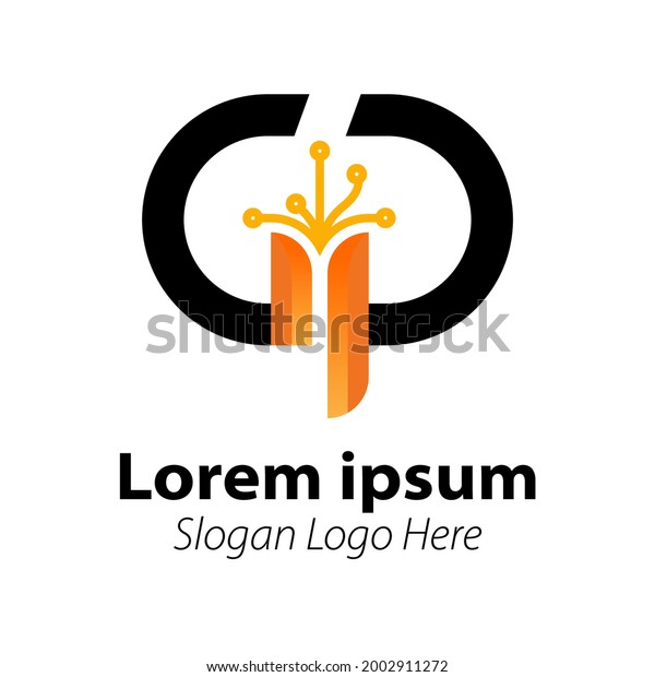 Logo Initial Gp Modern Technology Vector Stock Vector (Royalty Free ...