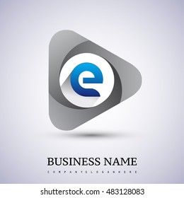 Logo E Letter Triangle Shape Font Stock Vector (Royalty Free) 470115689 ...