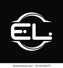 Logo Monogram Circle Rounded Slice Shape Stock Vector (Royalty Free ...