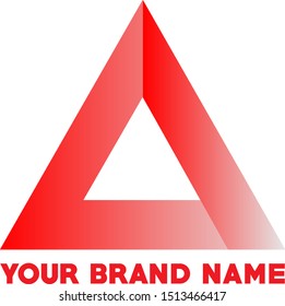 Logo Red Triangle Vector Design: vector de stock (libre de regalías ...