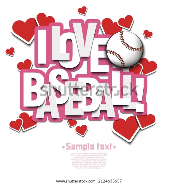 Love Baseball Design Pattern On Baseball Stock Vector (Royalty Free ...