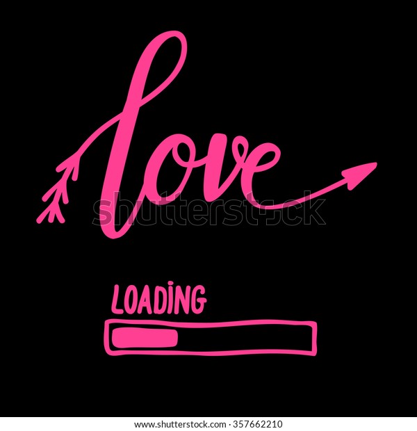 Love Loading Hand Lettering Vector Stock Vector (Royalty Free ...