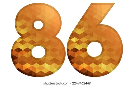 Low Poly Alphabet Number 86 Number Stock Vector (Royalty Free) 2247462449 | Shutterstock