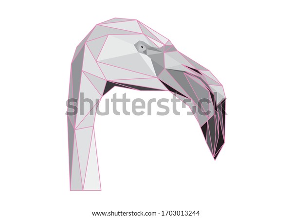 Low Poly Art Vector Head Greyscale Stock Vector (Royalty Free ...