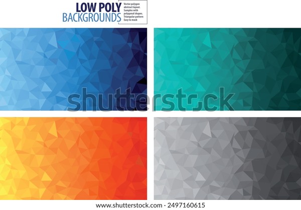 Low Poly Backgrounds Vector Polygon Abstract Stock Vector (Royalty Free ...