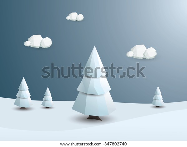 6+ Thousand Low Poly Winter Tree Royalty-Free Images, Stock Photos ...