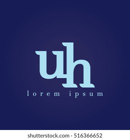 Lowercase U H Vector Logo Uh Stock Vector (Royalty Free) 516366652 ...