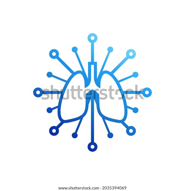 Lung Technology Logo Design Vector Inspiration Stock Vector (Royalty ...