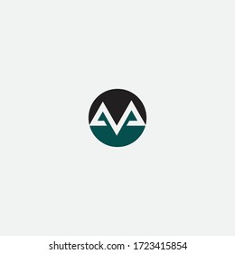 Geometric Blue Circle M Logo Letter Stock Vector (Royalty Free ...