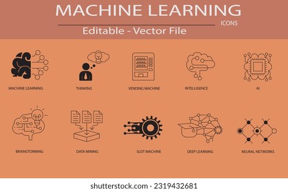 8 Machine Learning Line Icon Circle Concept Stock Illustr Images, Stock Photos, and Vectors ...