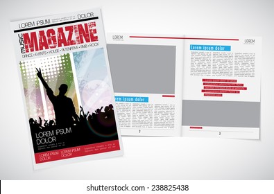 Magazine Layout Vector Stock Vector (Royalty Free) 238822810 | Shutterstock