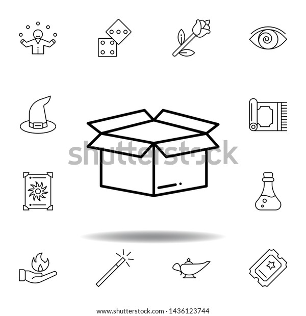 Magic Box Outline Icon Elements Magic: เวกเตอร์สต็อก (ปลอดค่าลิขสิทธิ์ ...