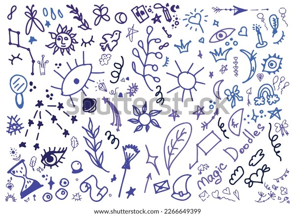 Magic Doodles Vector Set Various Handdrawn Stock Vector (Royalty Free ...