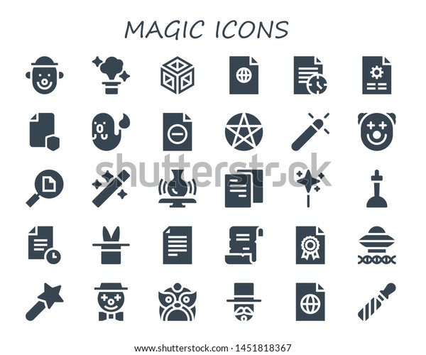 Magic Icon Set 30 Filled Magic Stock Vector (Royalty Free) 1451818367 ...