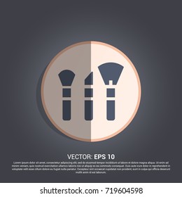 Makeup Brushes Icon Stock Vector (Royalty Free) 719604598 | Shutterstock