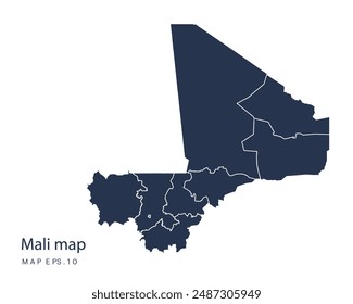 Mali Map Vector Abstract Design Vector Stock Vector (Royalty Free ...
